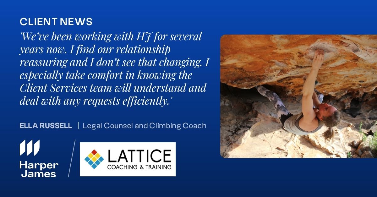 Meet the client: Ella Russell, Lattice Training | Harper James